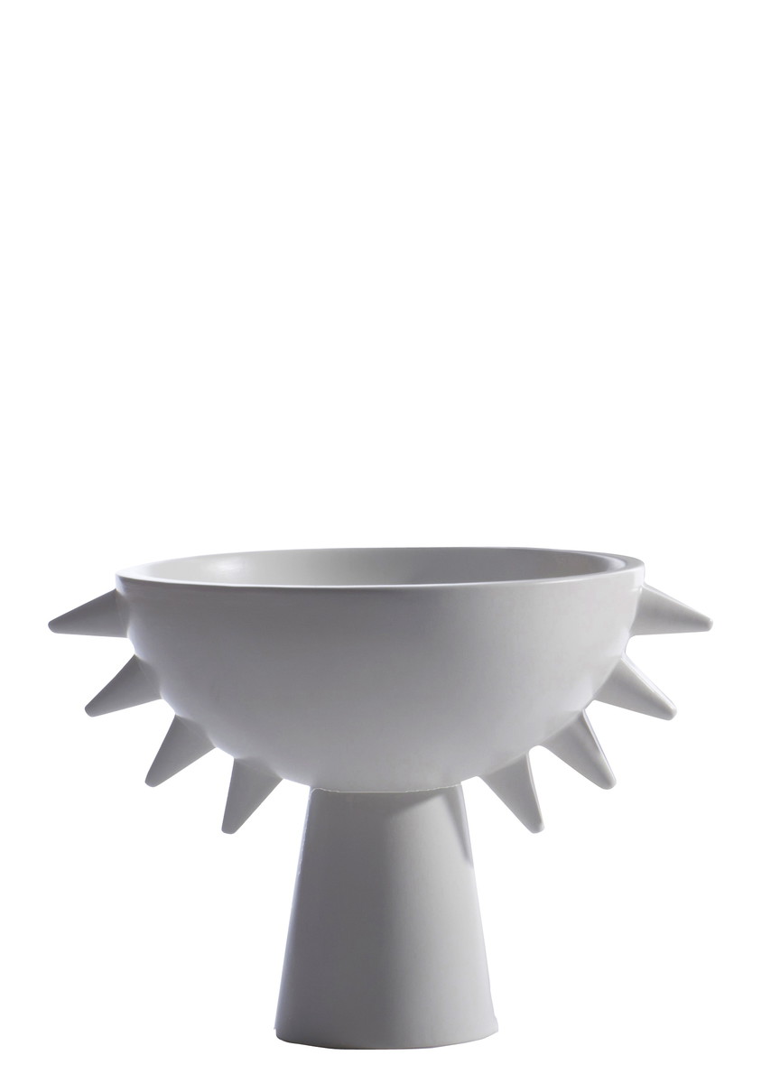 Balsamo Antiques | Contemporary French White Spiky Footed Bowl