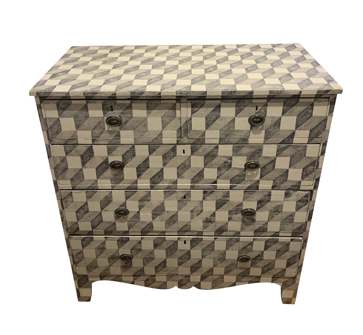 Balsamo Antiques | 19thc English Faux Painted Commode