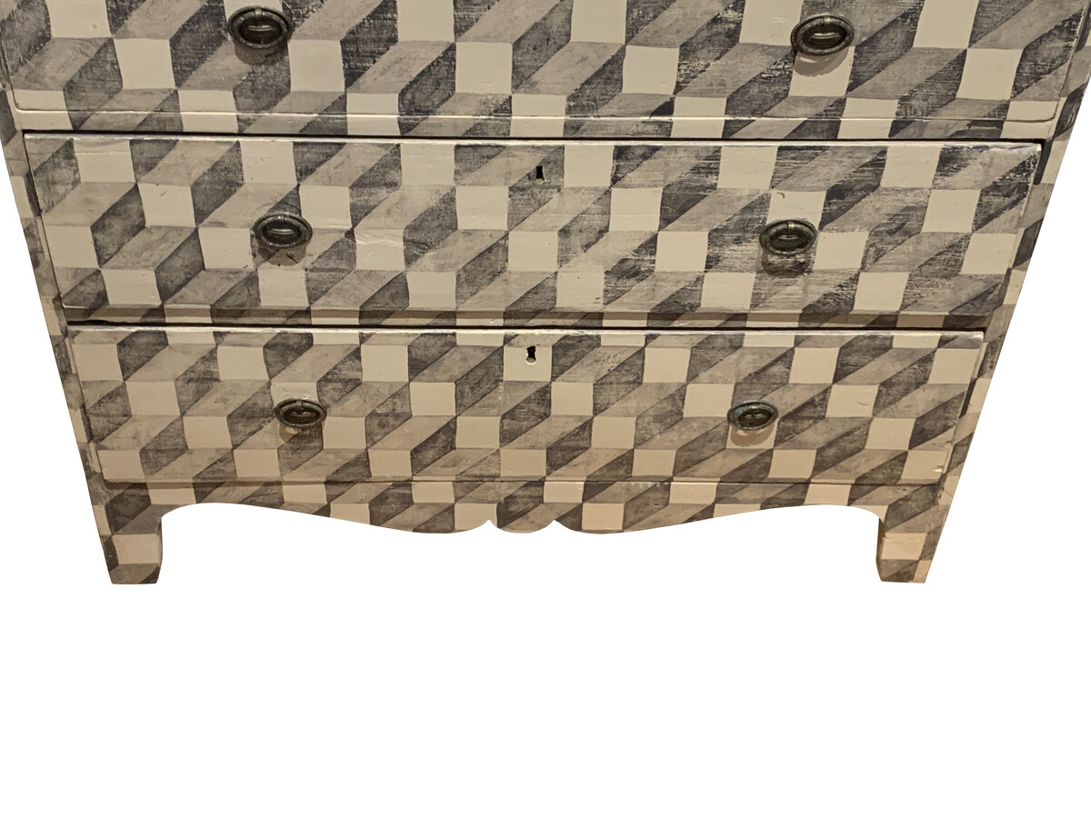 Balsamo Antiques | 19thc English Faux Painted Commode