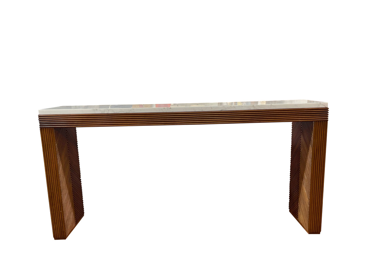 Balsamo Antiques | Mid Century Italian Bamboo Console