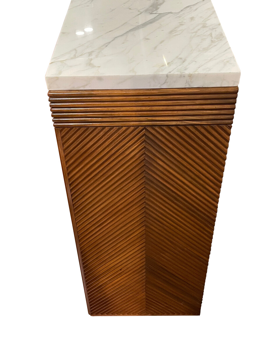 Balsamo Antiques | Mid Century Italian Bamboo Console