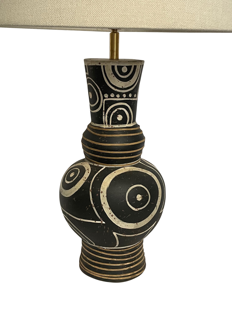 Balsamo Antiques | Contemporary Chinese Pair Black & Brown Tribal ...
