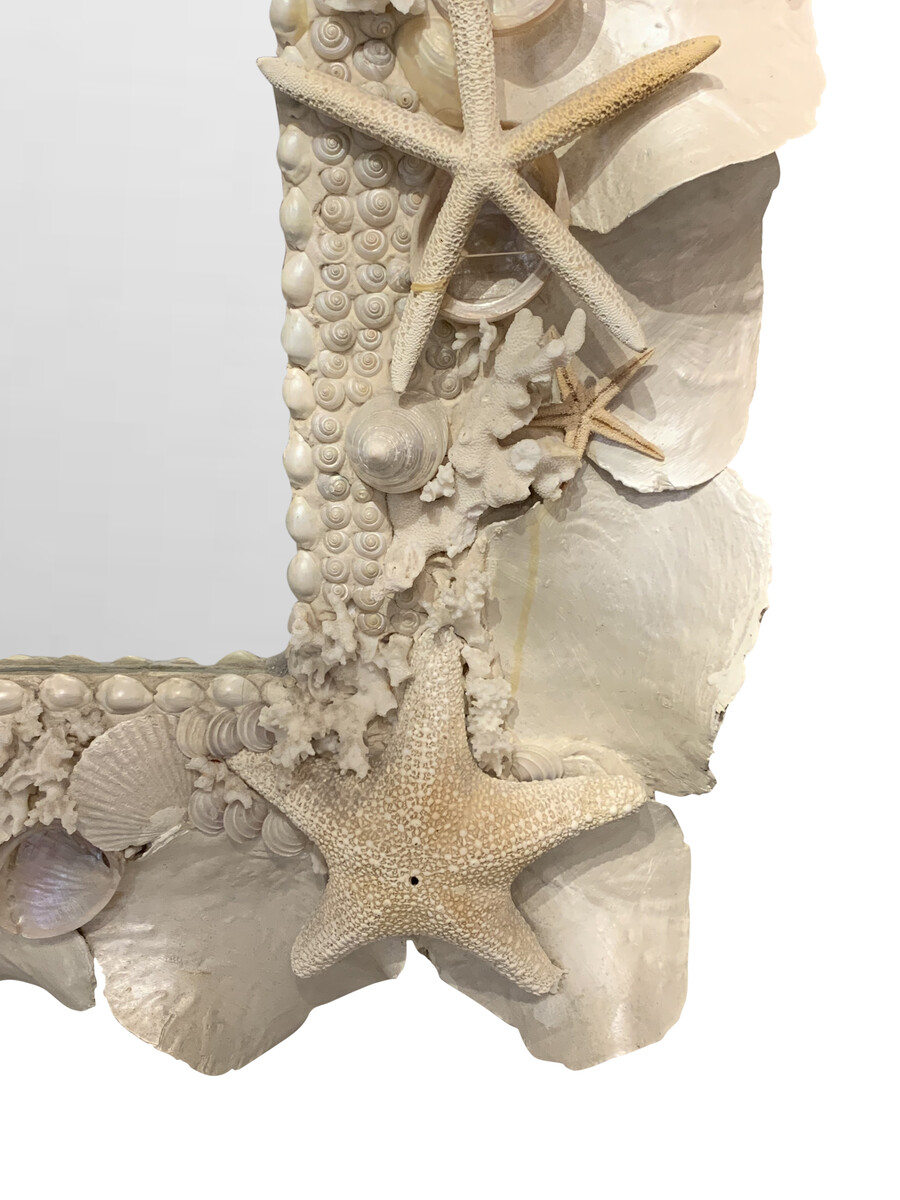 Balsamo Antiques | Contemporary French XXL Shell Framed Mirror