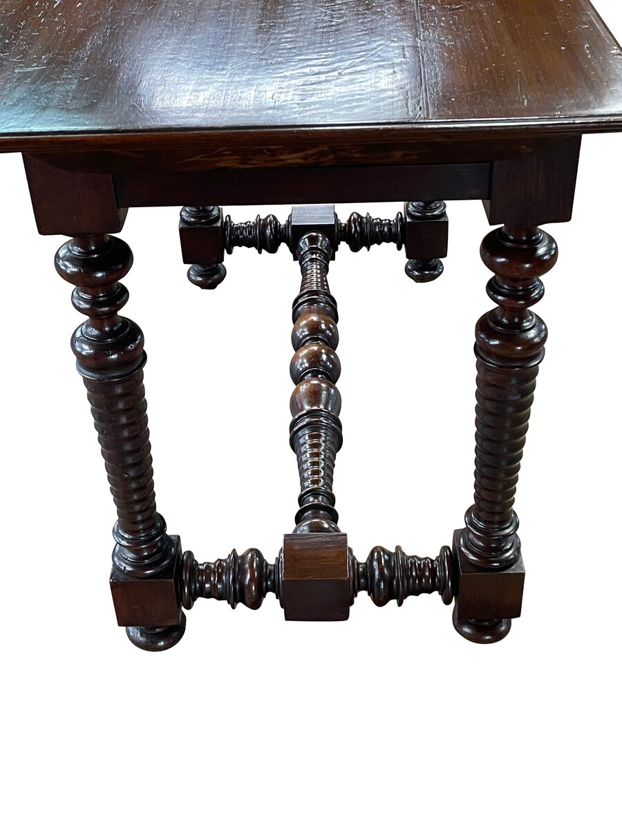 Balsamo Antiques | 18thc Italian Turned Leg Desk