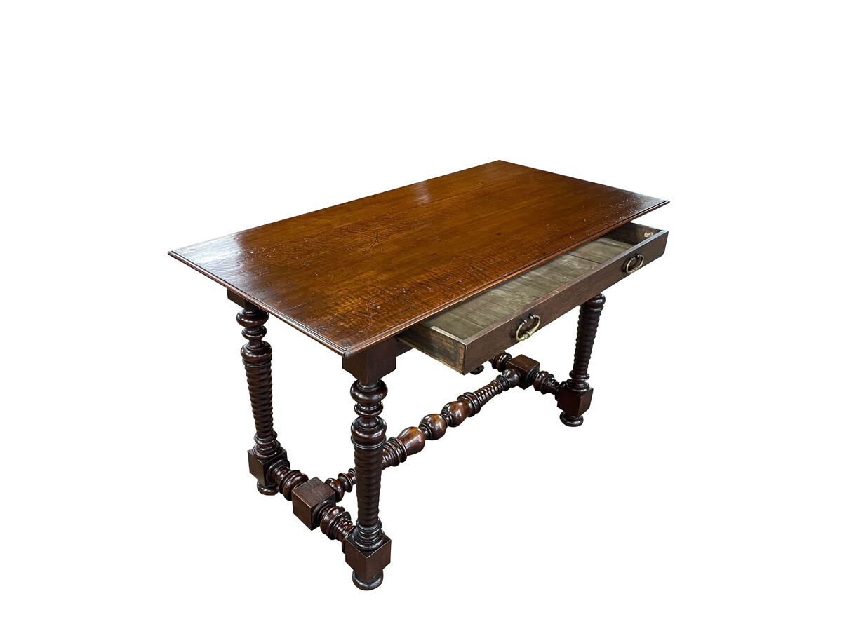 Balsamo Antiques | 18thc Italian Turned Leg Desk